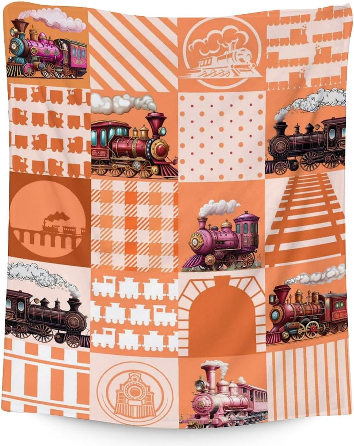 Yibo Train Blanket for Boys Crib Size Soft Fuzzy Plushs Gifts Black ...