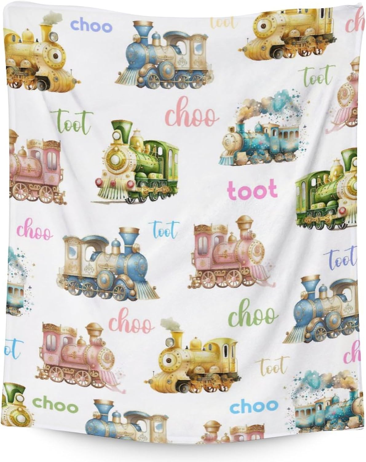 Yibo Train Blanket for Boys Crib Size Soft Fuzzy Plushs Gifts Black ...