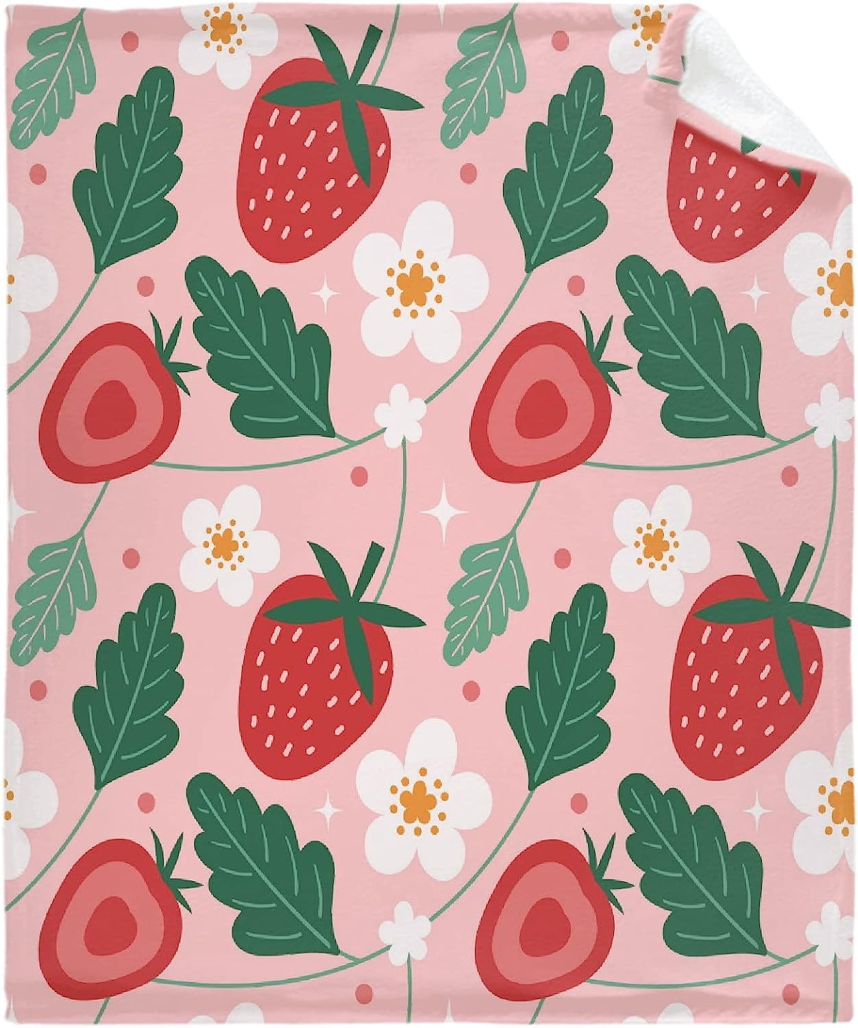 Yibo Watermelon Cartoon Fruit Pattern Blanket Flannel Soft and ...
