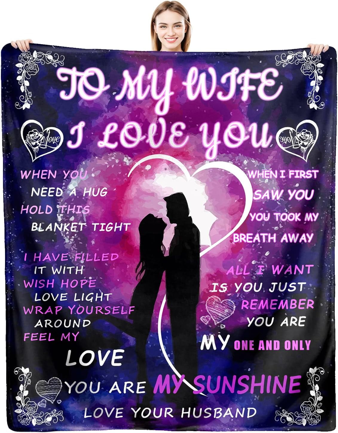 Yibo Wedding Anniversary Romantic Gift Blanket Flannel Soft and ...