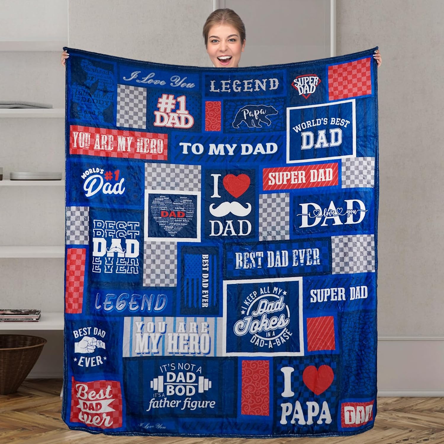 Yibo to My Dad Blanket Best Dad Ever Birthday Gift for Dad Papa Blanket ...