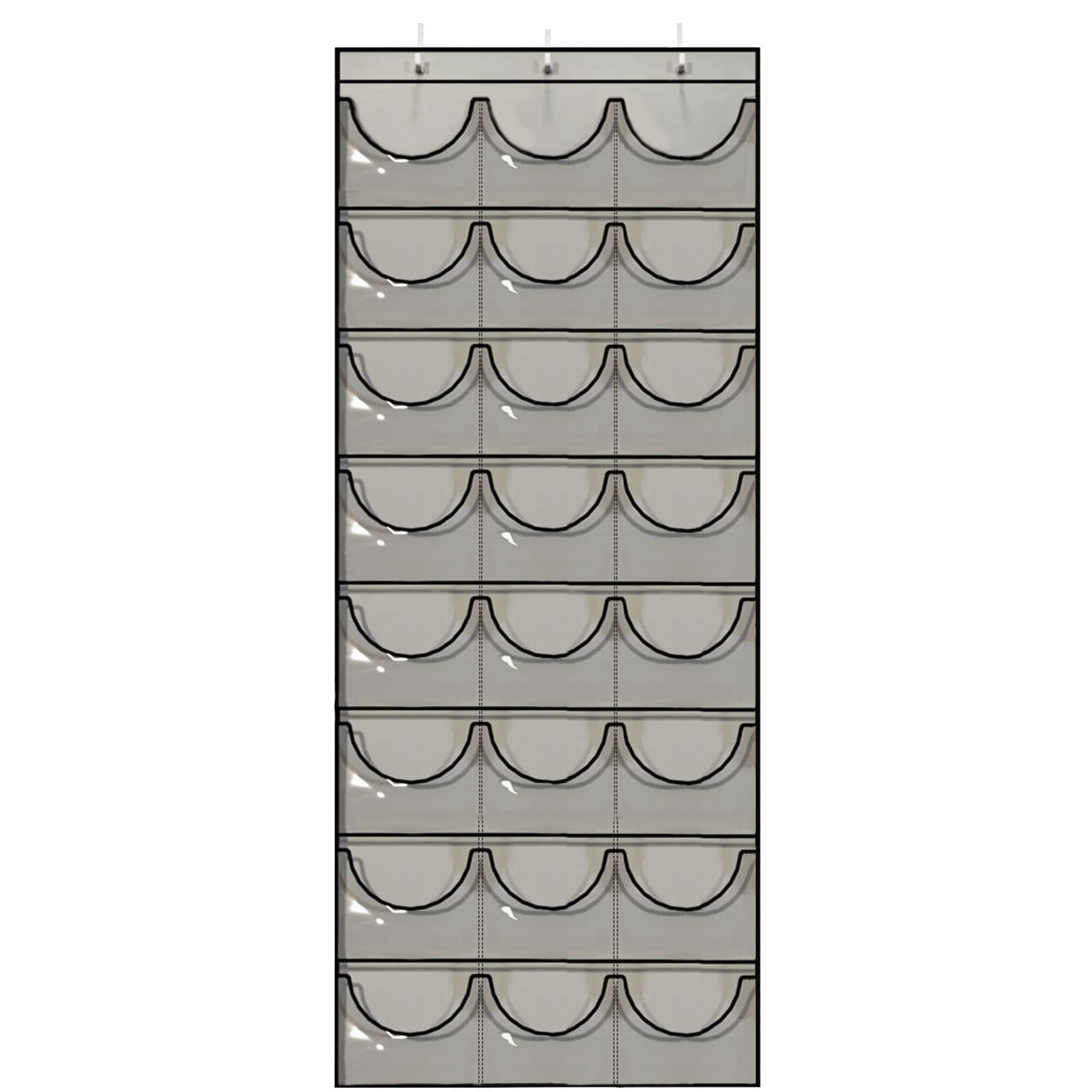 Yibooy 24 Deep Pockets Hat Organizer Racks for Baseball with 3 Hooks ...