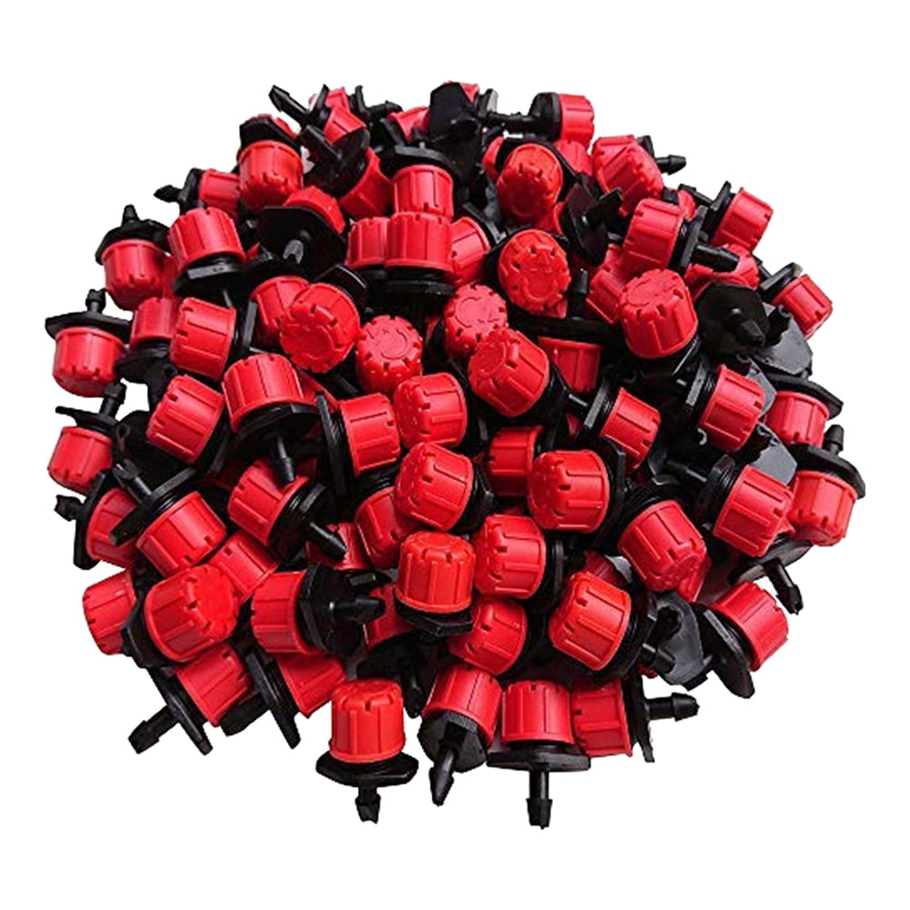 Yibooy 500Pcs 1/4 Inch Adjustable Drip Irrigation Emitters for Watering ...