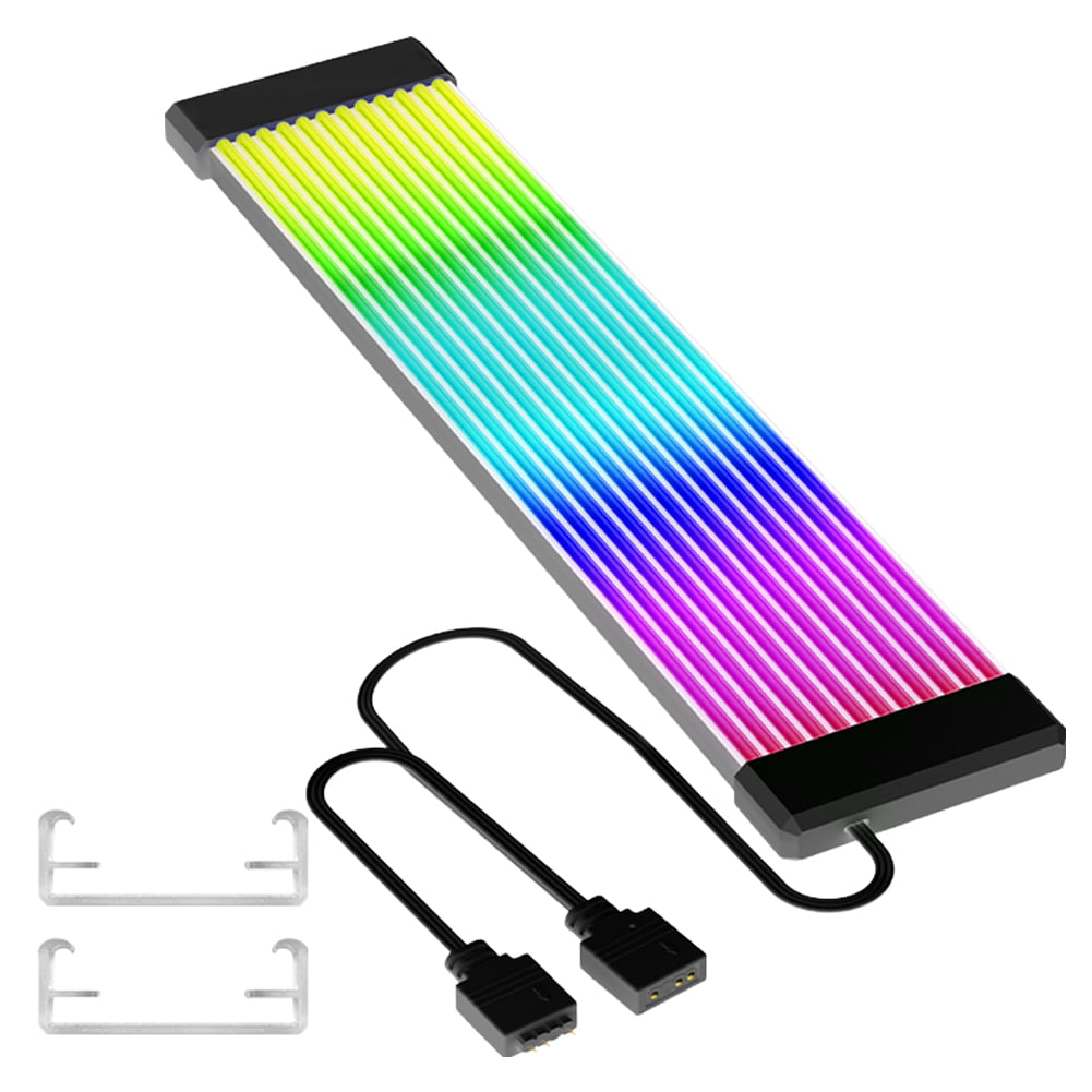 Yibooy 5V 3Pin ARGB Sync PC Cables 24Pin PSU RGB Cable Extensions LED ...