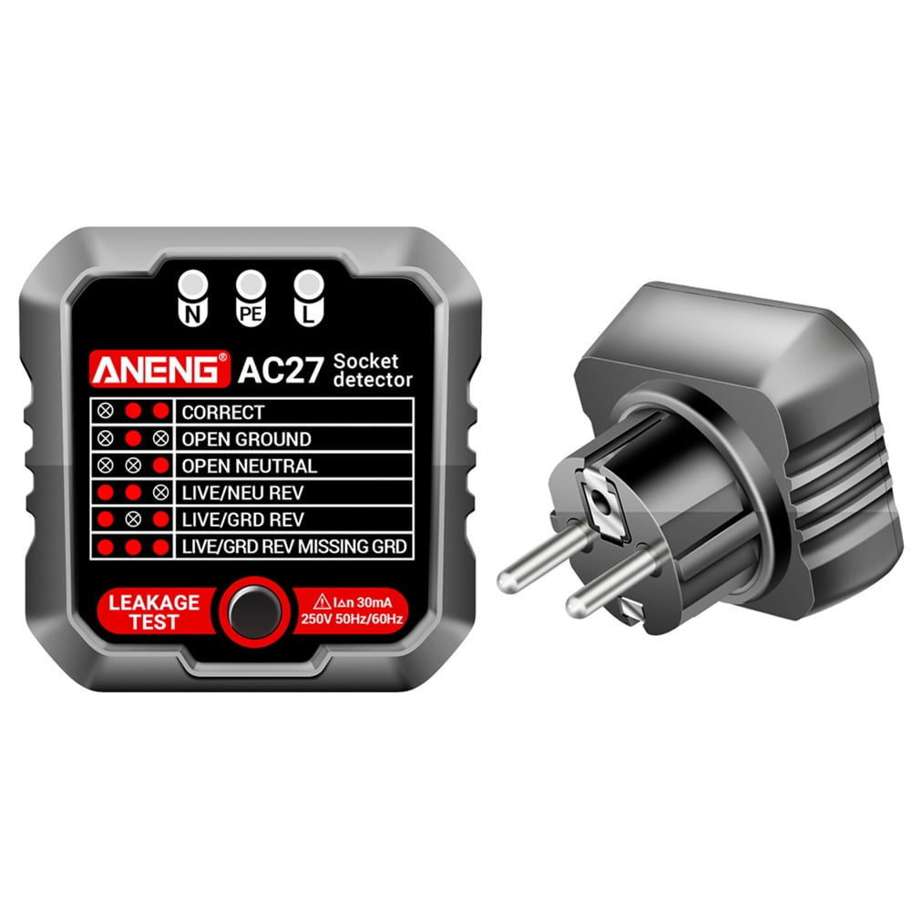 Yibooy AC27 Power Socket Checker Voltage Detector Testing Instruments ...