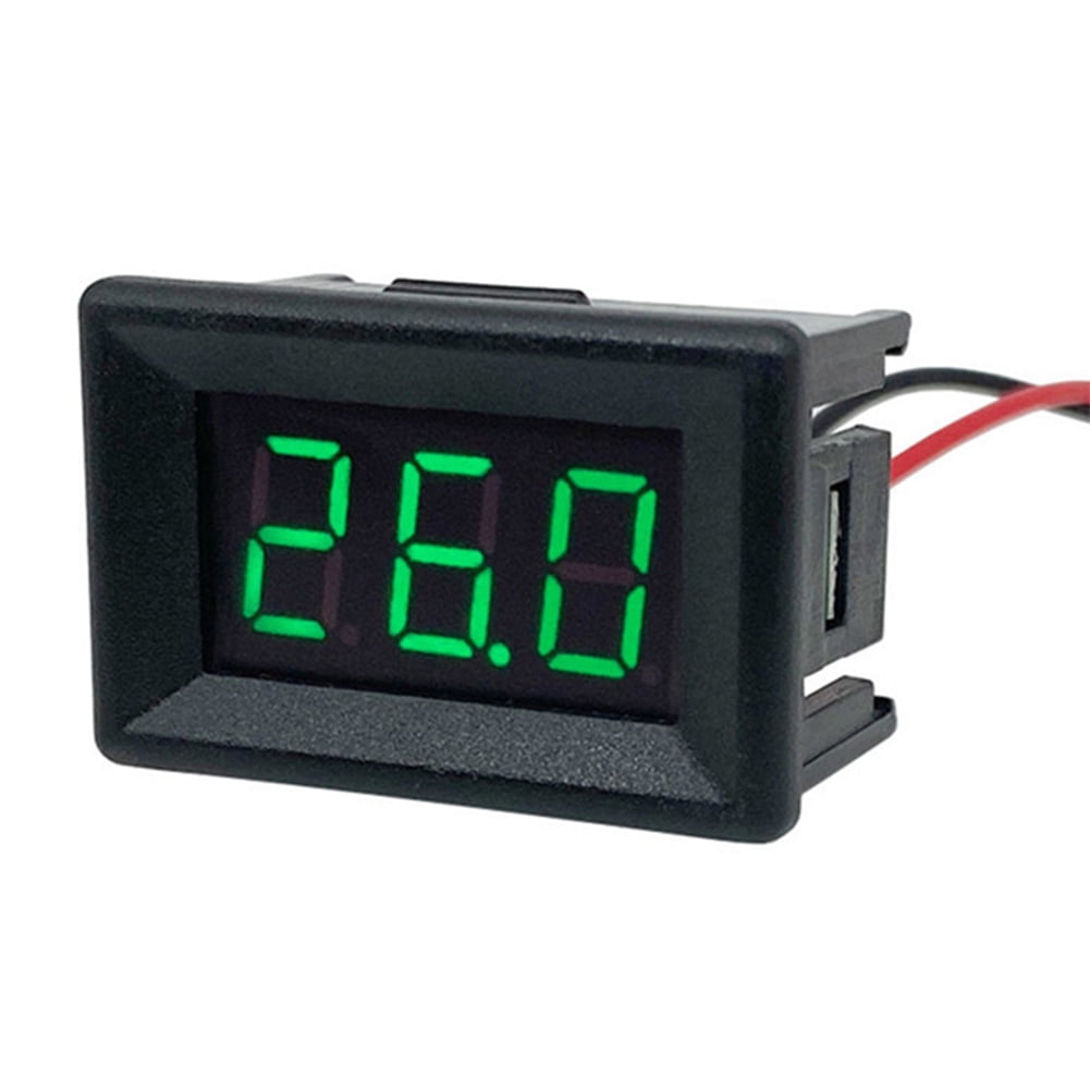 Yibooy DC0-30V 2-Wire Digital LED Display Panel Voltage Meter Voltmeter ...