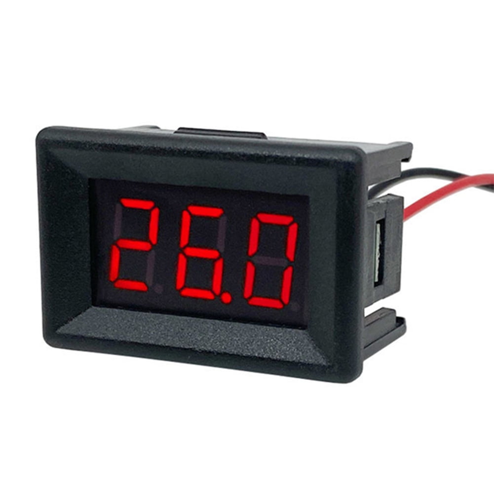 Yibooy DC0-30V 2-Wire Digital LED Display Panel Voltage Meter Voltmeter ...