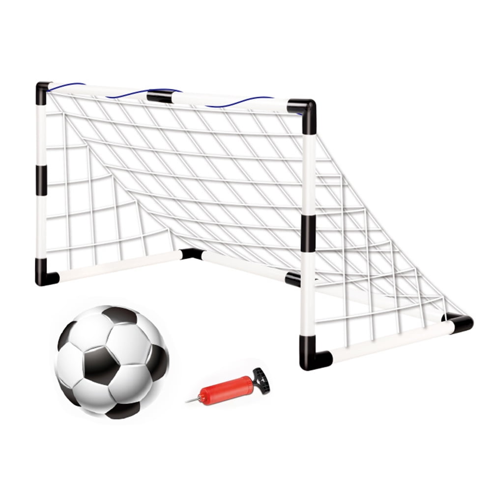 Yibooy Foldable Football Goal Post with Pump & Ball Mini Football Goal ...