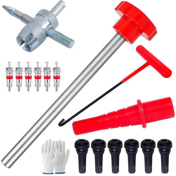 Yibooy Quick Change Tire Valve Core Tool Kit for Replacing Leaky Valves ...