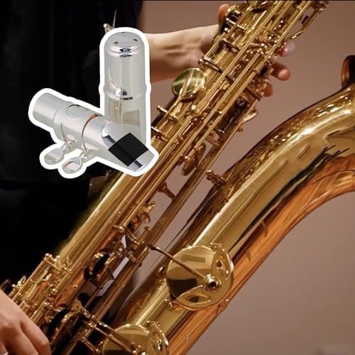 Yibuy Silver Brass #6 Nickel-plated E-flat Alto Saxophone Mouthpiece ...