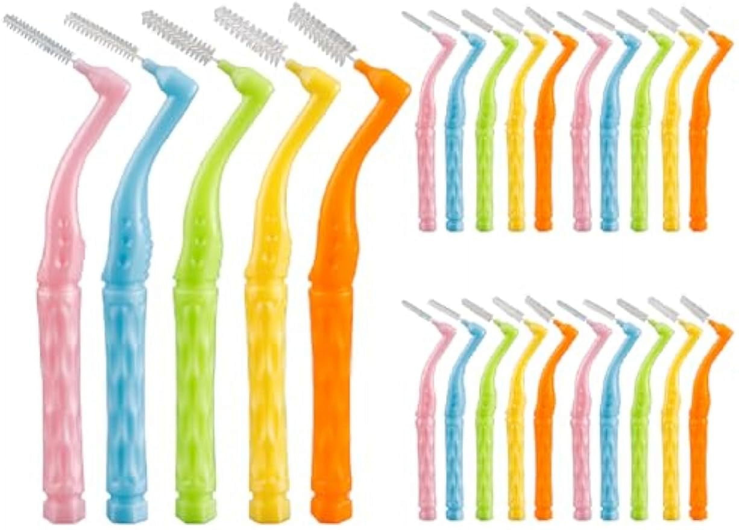 YidaZ 25PCS L-Shaped Interdental Brushes Braces Toothbrush Short Handle ...