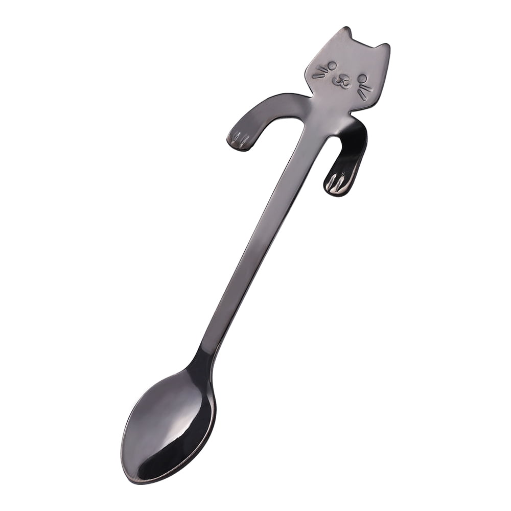 Yidarton Cartoon Cat Stainless Steel Spoon Cute Coffee Mixing Hang ...