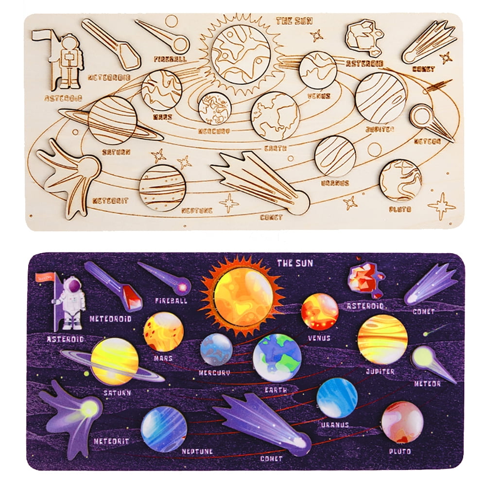 Yidarton Children's universe eight planets puzzle solar system planet ...