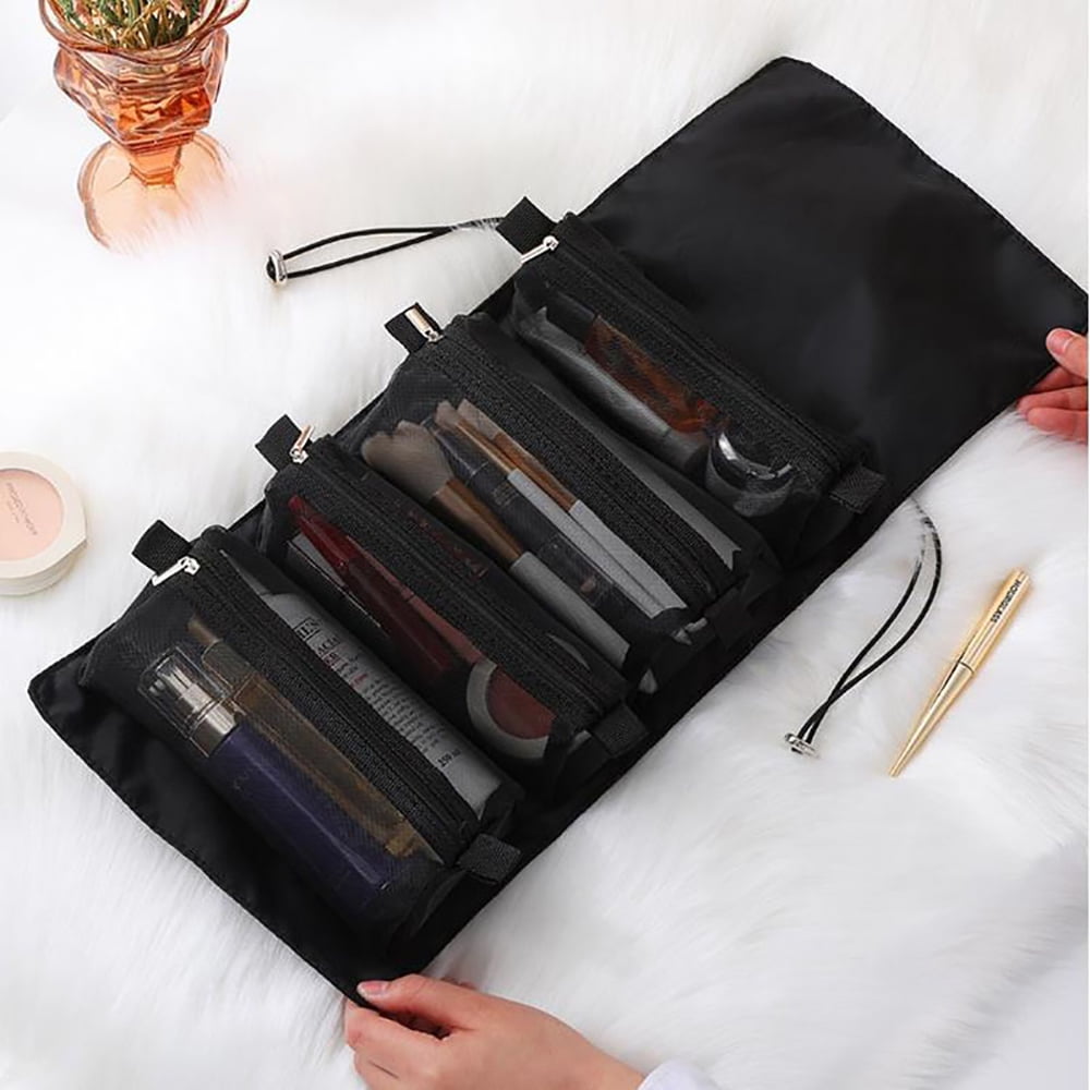 Yidarton Large Capacity Travel Makeup Organizer, Roll-up Makeup ...