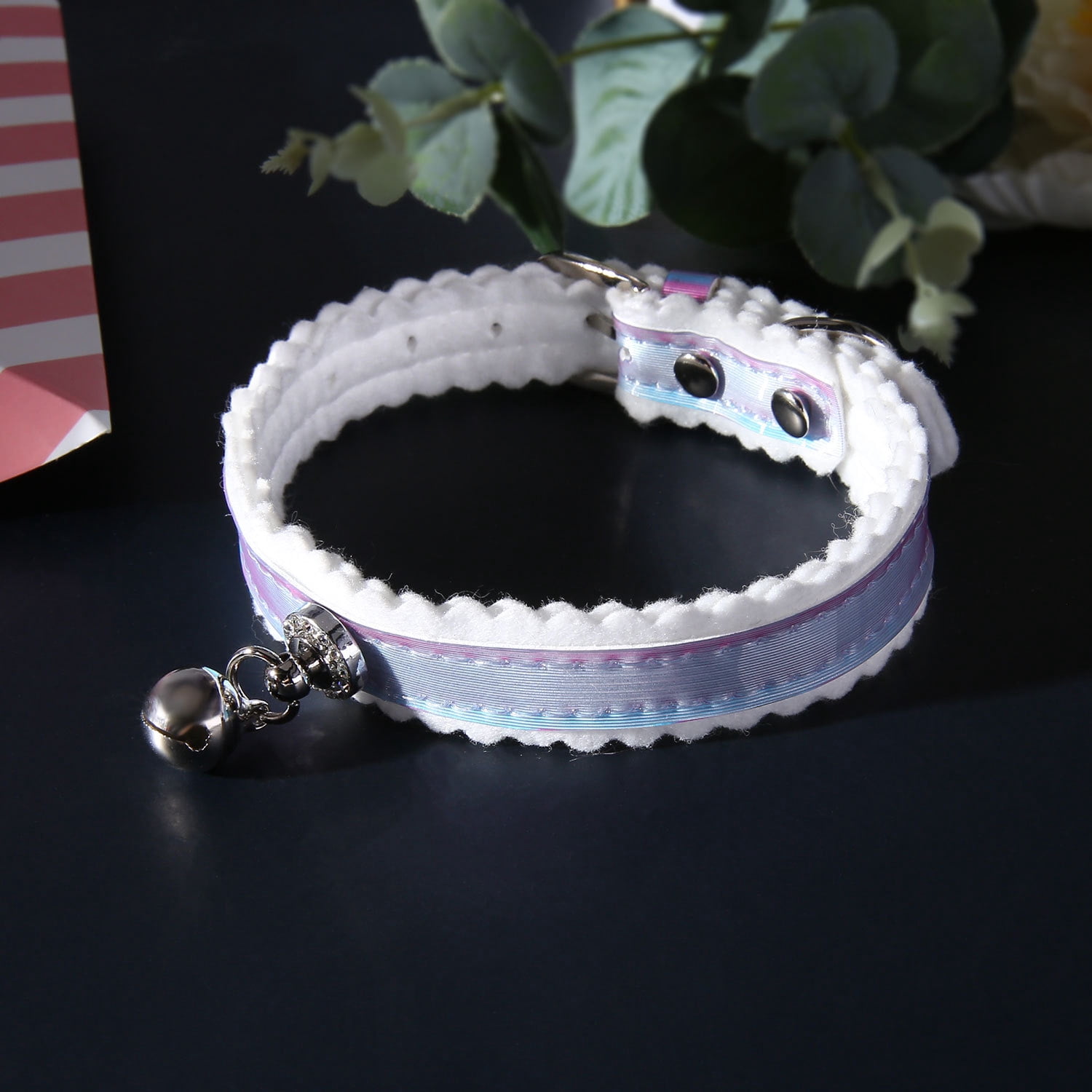 Yidarton New Pet Traction Cat Collar Gradient Cat Bell Collar Pet Dog ...