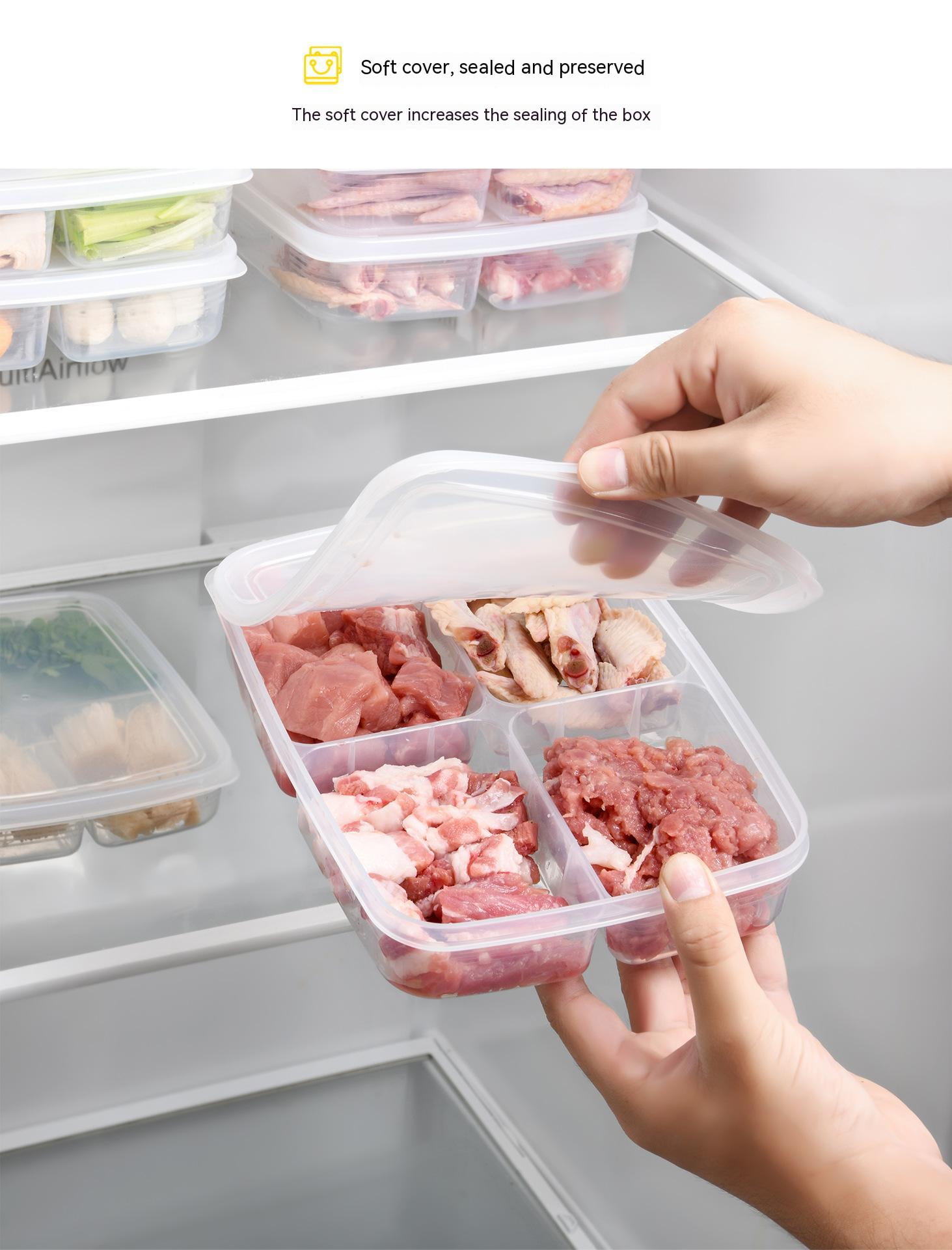 Yidarton Refrigerator Fresh Transparent Four-compartment Soft Lid ...