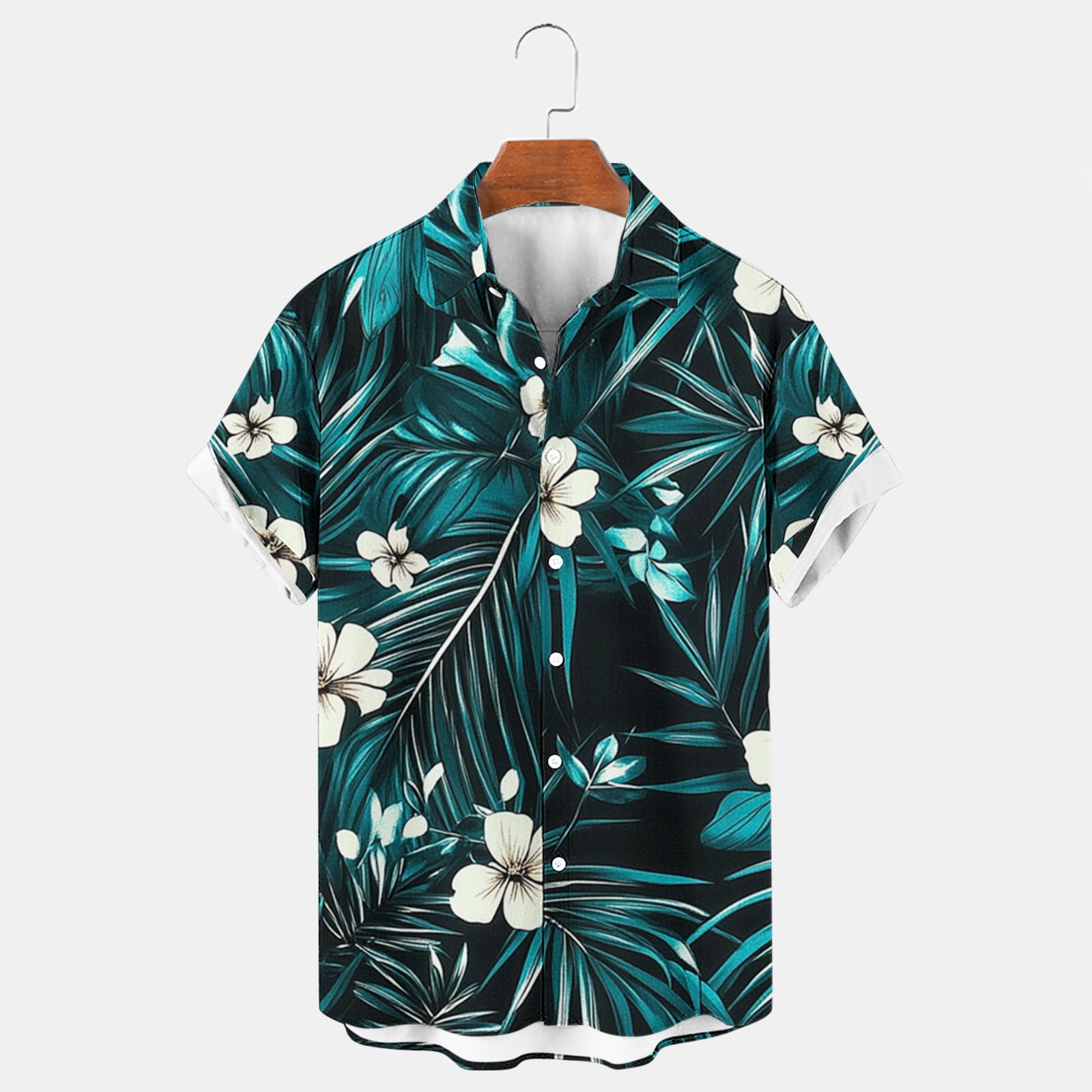 Yieetim Mens Swim Shirts, Tropical Holiday Summer Beach Short Sleeve ...