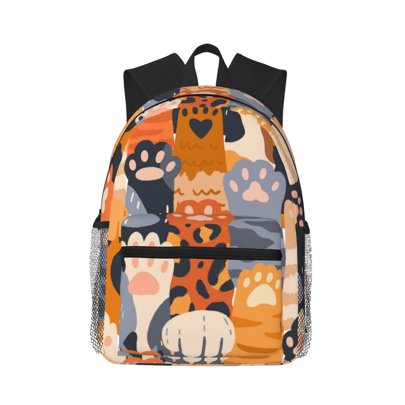 Yield Cute Cat Paw Print Backpack for Women Men, Lightweight Casual ...