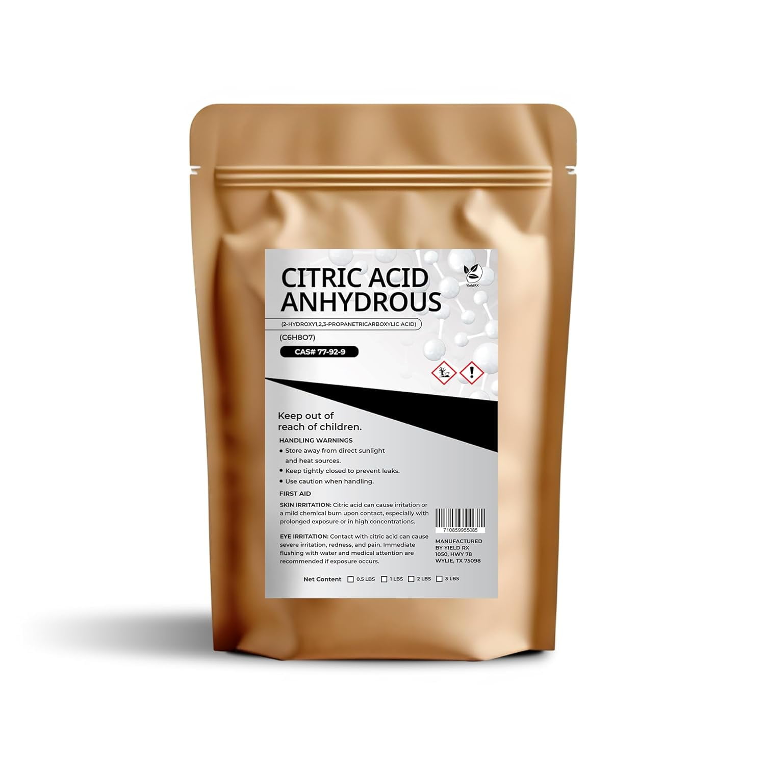 Yield RX Citric Acid Anhydrous (2-Hydroxy-1,2,3-Propanetricarboxylic ...
