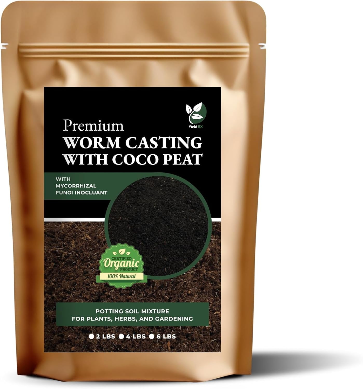 Yield RX Earthworm Castings + Coco Coir - Potting Soil Mix for Plants ...