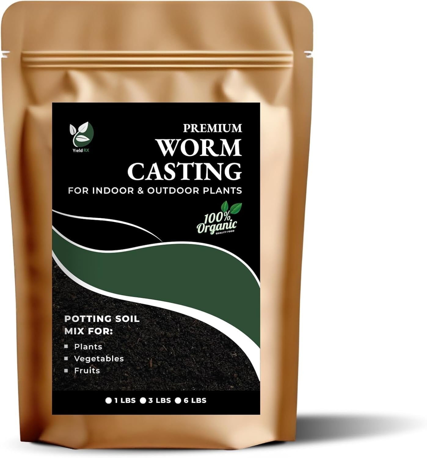Yield RX Pure Organic Earthworm Castings - Potting Mix for Plants ...