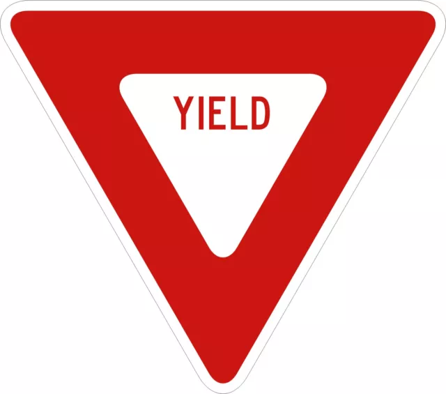 Yield Sign Sticker Phone Decal Water Bottle Stickers Car Decals, Laptop ...