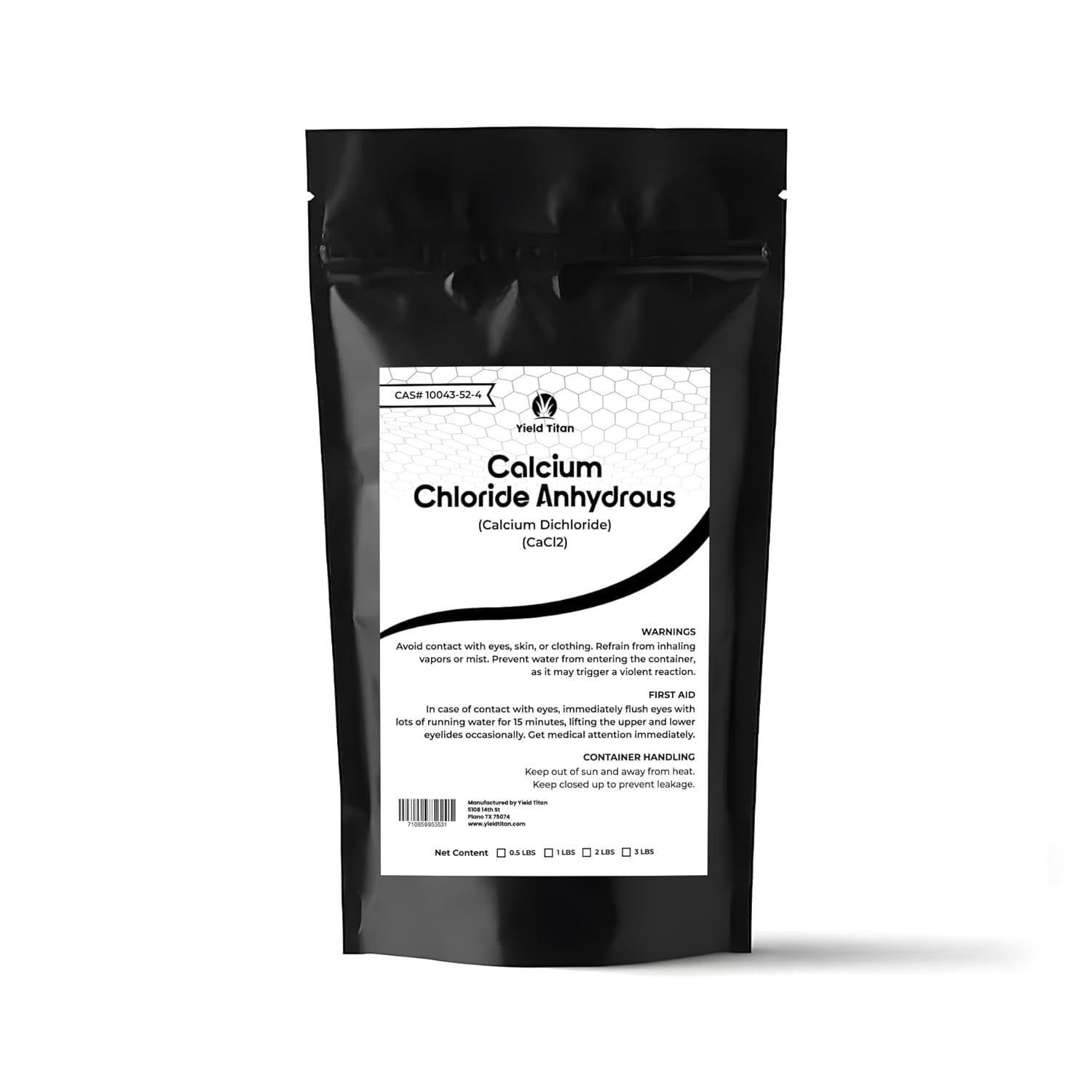 Yield Titan Calcium Chloride Anhydrous (CaCl2) - Chemical (1lb ...