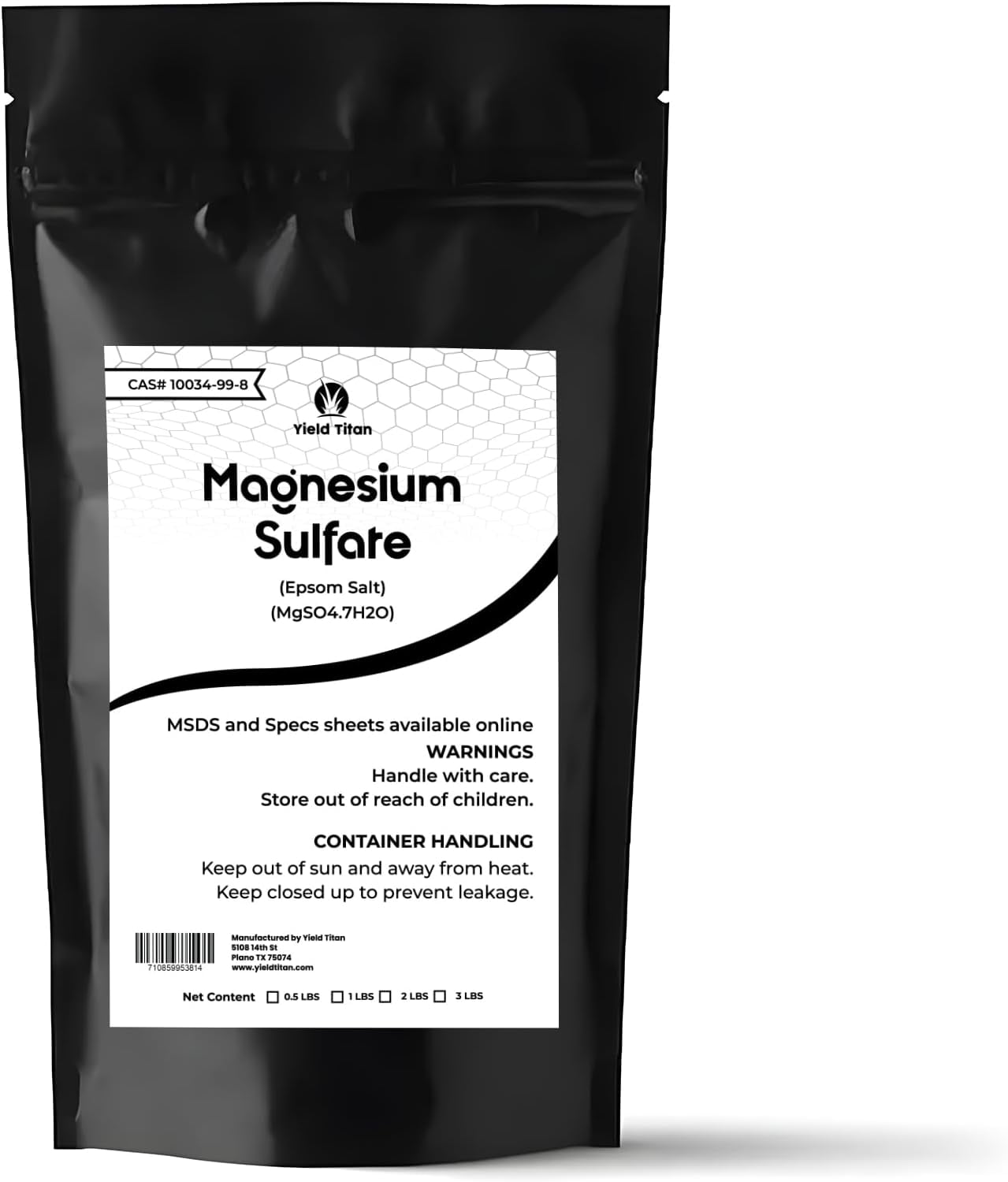 Yield Titan Magnesium Sulfate (Epsom Salt) MgSO4.7H2O - Used in ...
