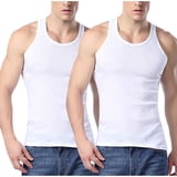 Yievot 2-Pack Cotton Undershirts for Men Summer Base Layer Casual ...