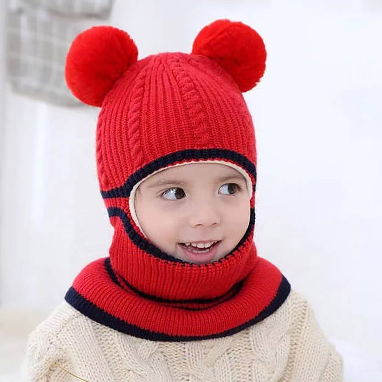 Yievot Comfortable Winter Hat For Kids Solid Warm Cute Causal Beanie ...