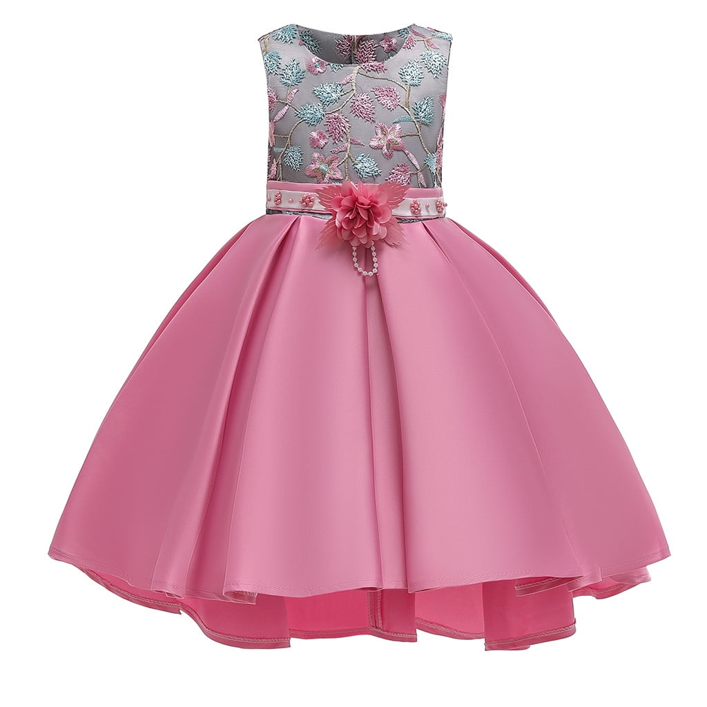 Yievot Kids Girls Floral Princess Dress Bridesmaid Pageant Gown ...
