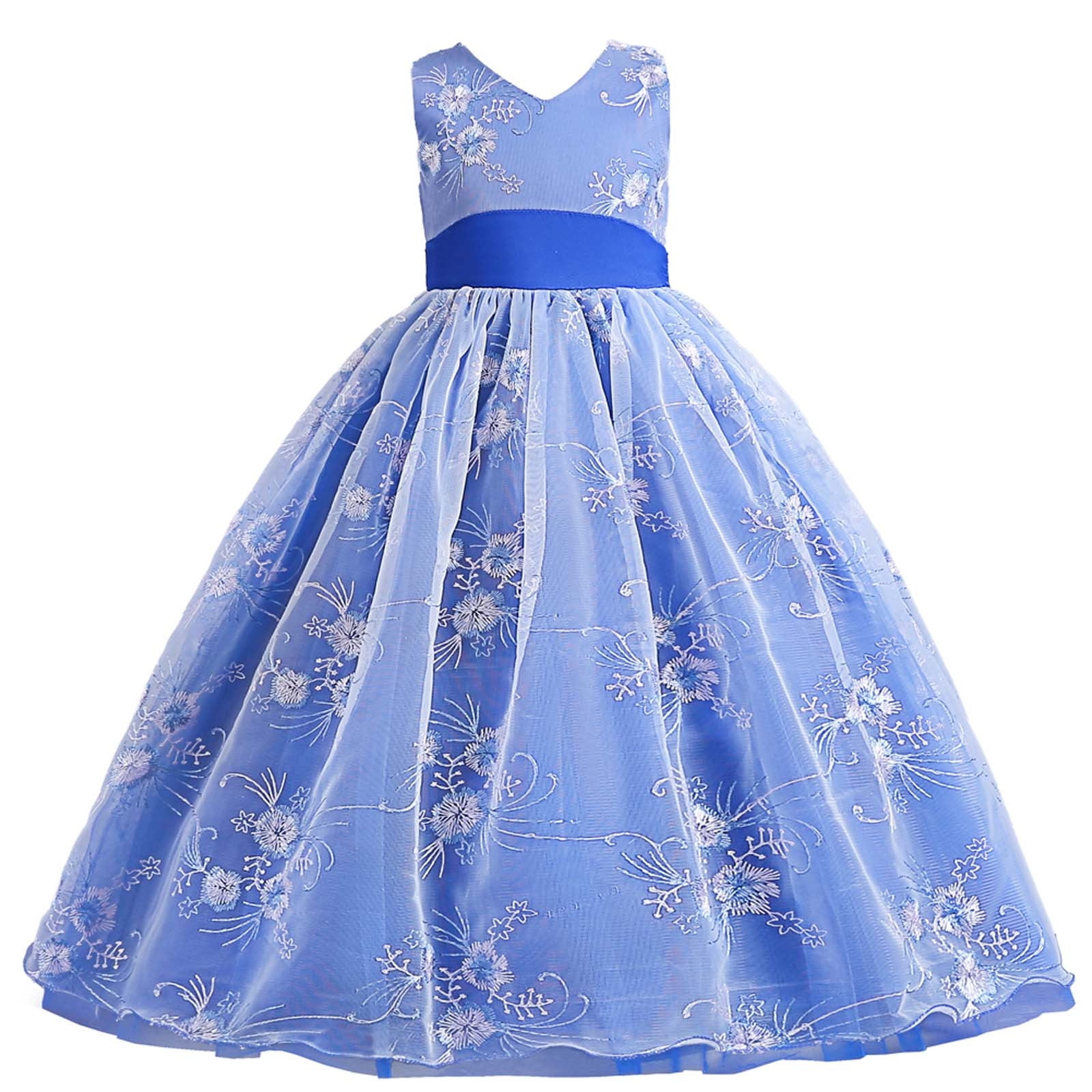 Summer Saving! Yievot Kids Princess Dress with Bow Tulle Princess ...