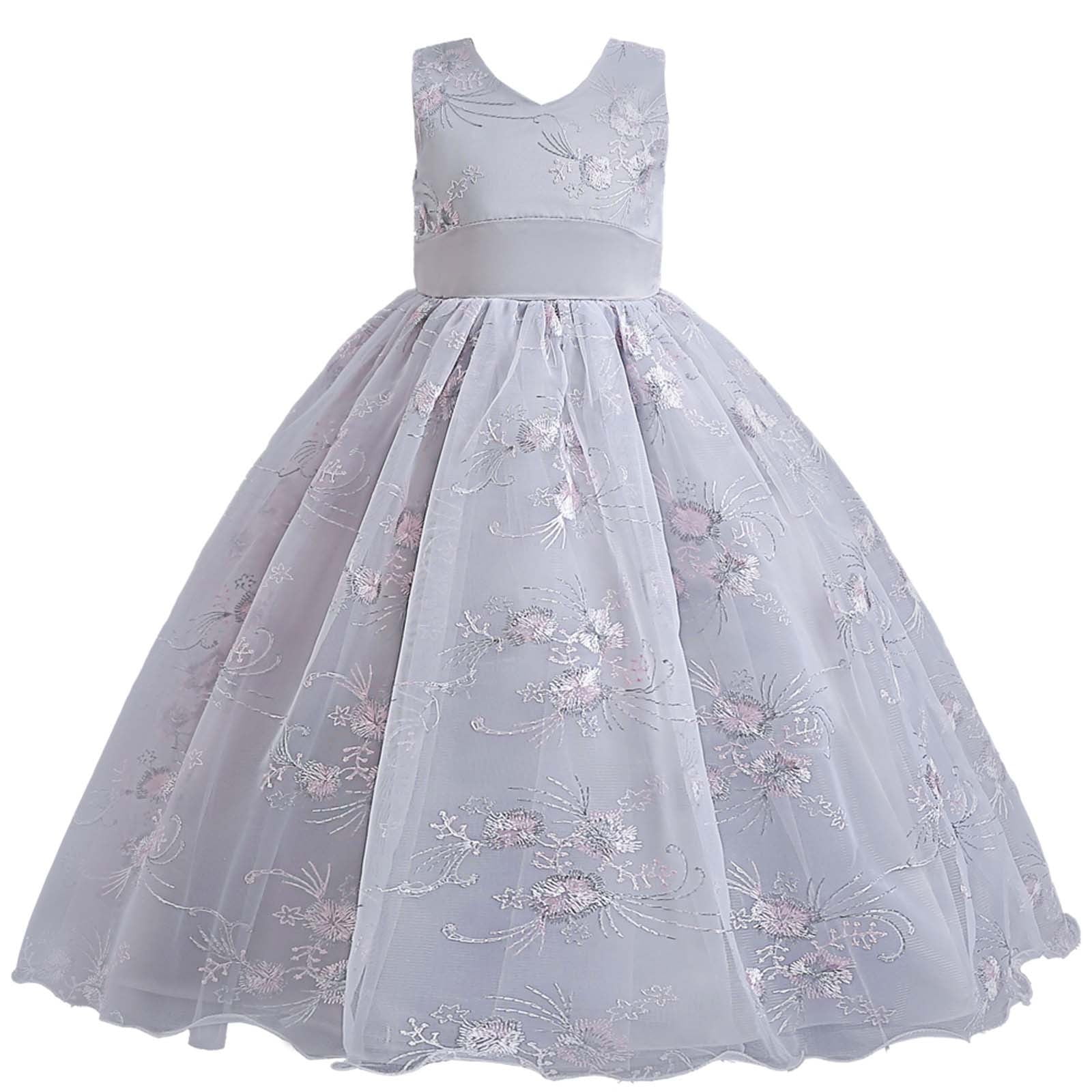 Summer Savings! Yievot Kids Princess Dress with Bow Tulle Princess ...