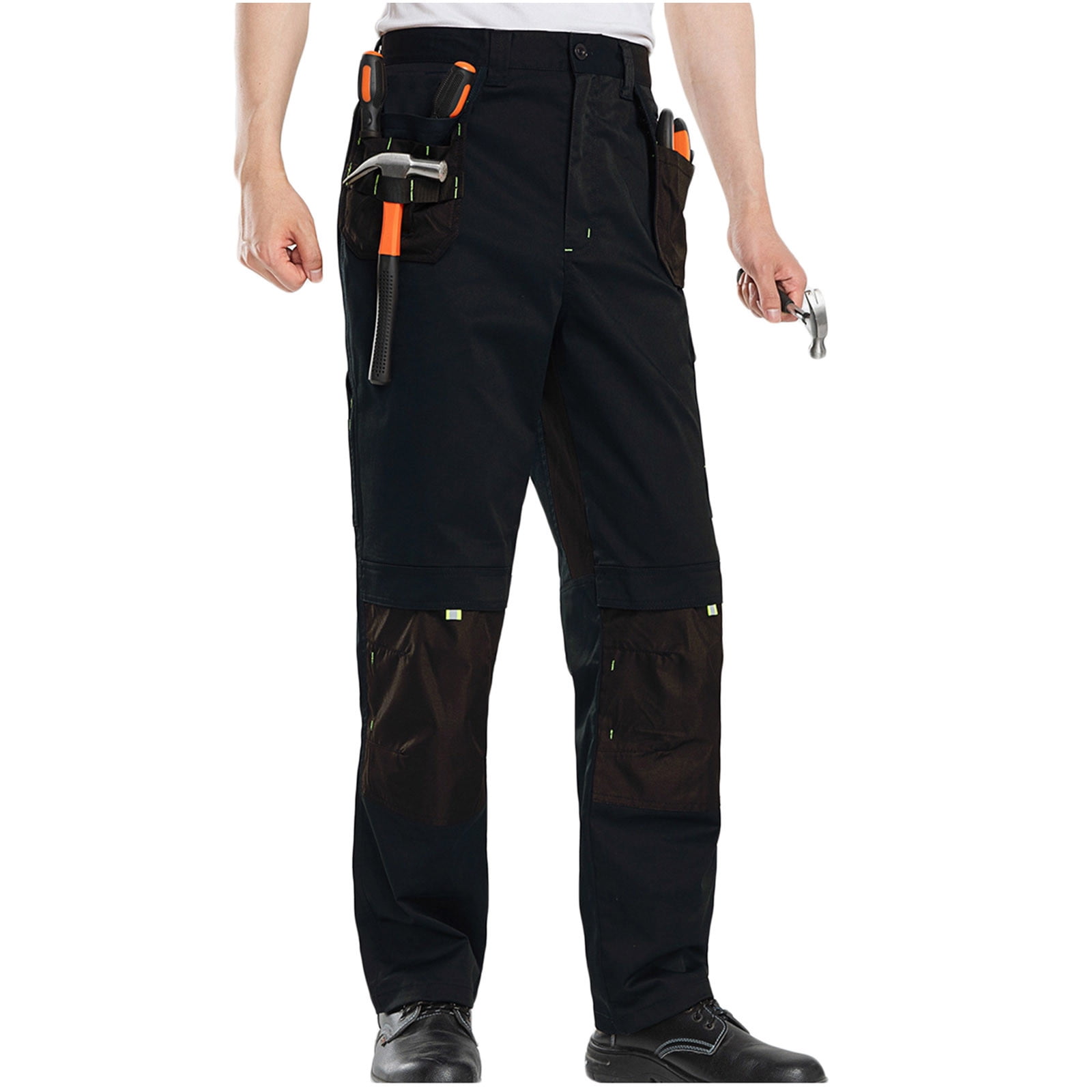 Yievot Mens Construction Pants Straight Leg Cargo Work Pants with ...