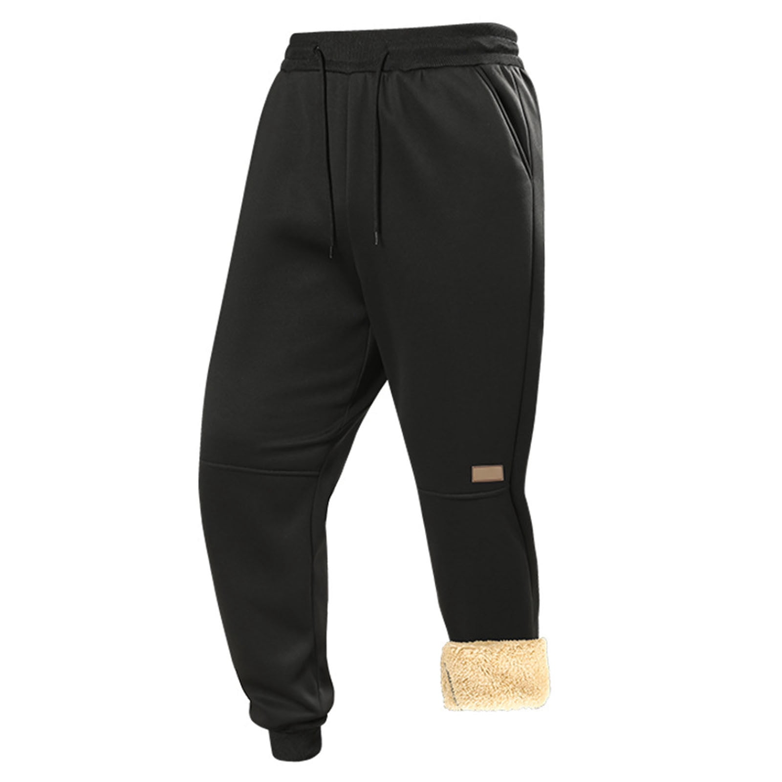 Yievot Mens Sherpa Athletic Sweatpants Fleece Lined Thermal Winter ...