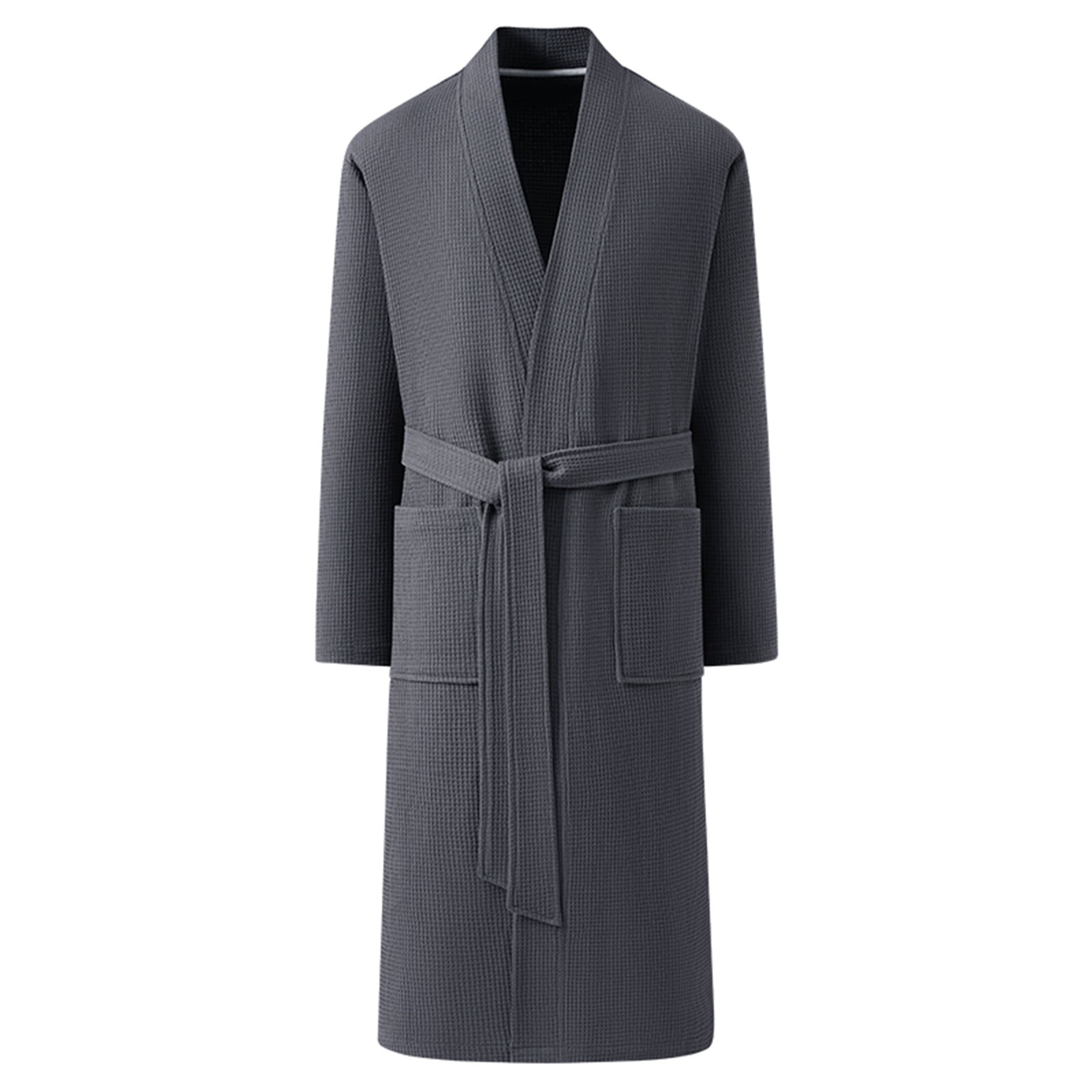 Yievot Waffle Robes for Men Soft and Absorbent Bath Robe Shawl Collar ...