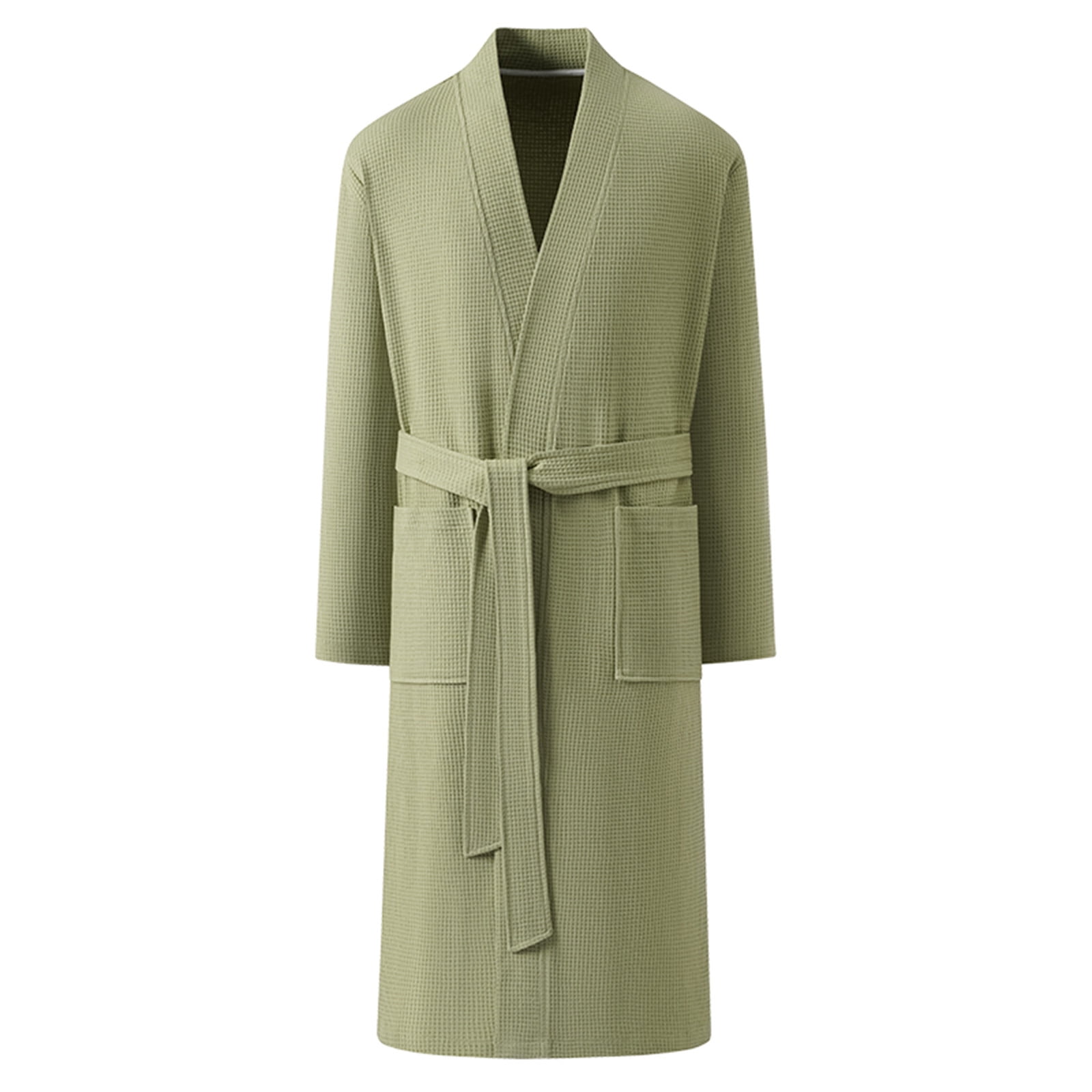 Yievot Waffle Robes for Men Soft and Absorbent Bath Robe Shawl Collar ...