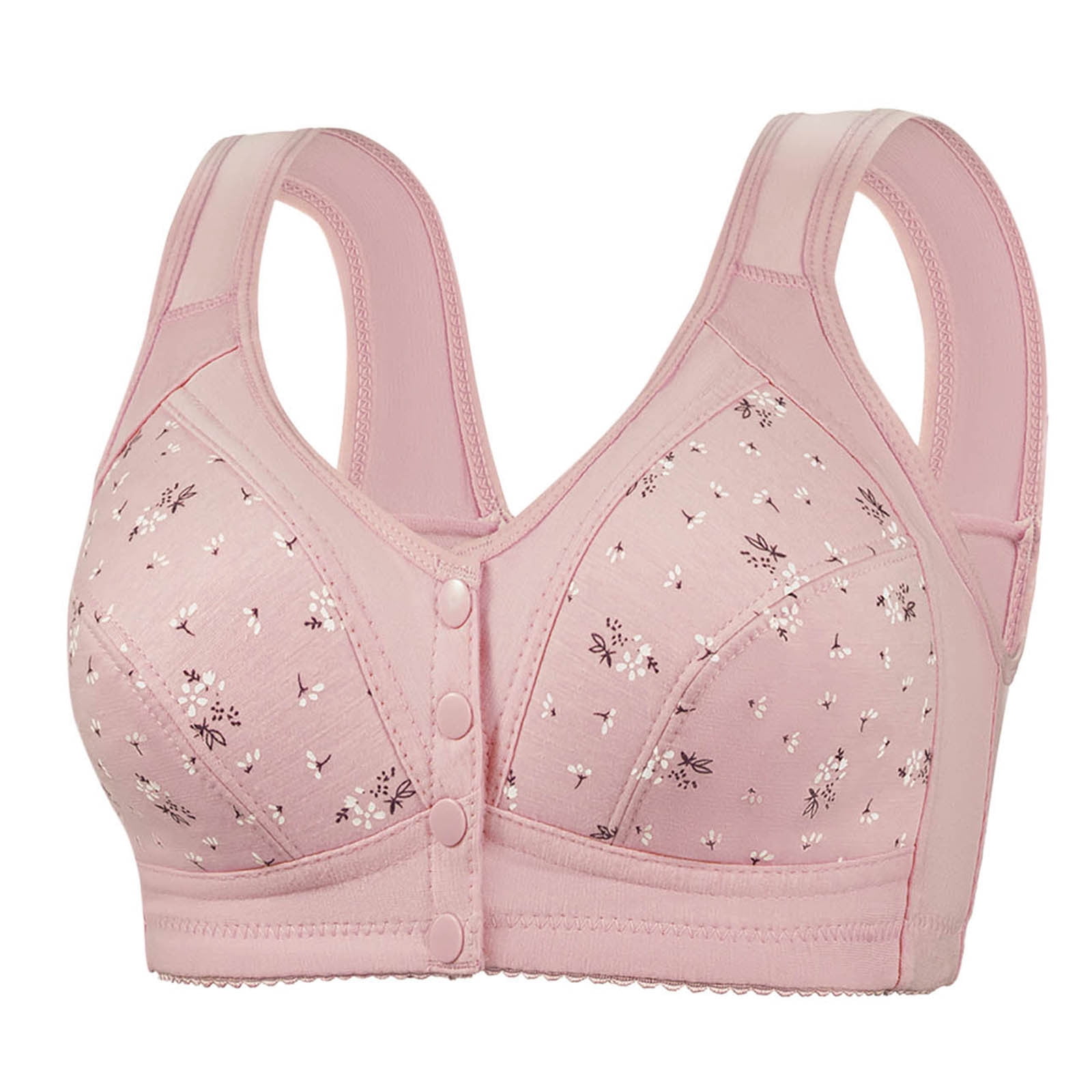 Yievot Women's Front Closure Bras Full-coverage Bra Senior Comfortable ...