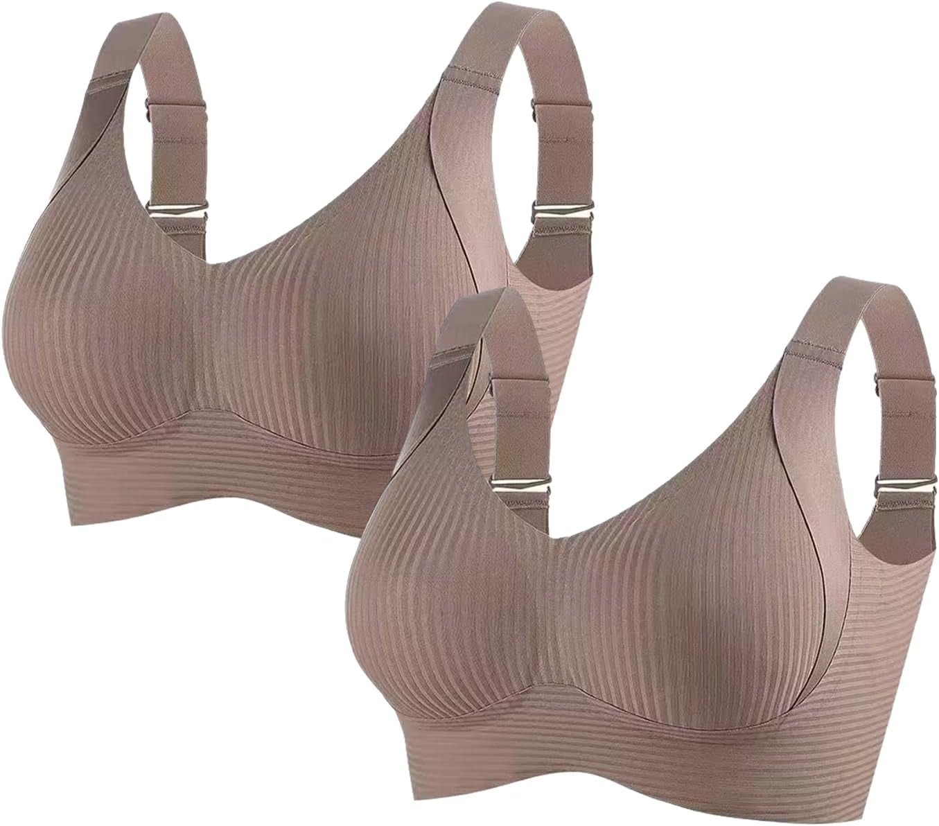 Yifare Invisible Lift Bra, Women's Solid Color Four Rows Adjustable ...