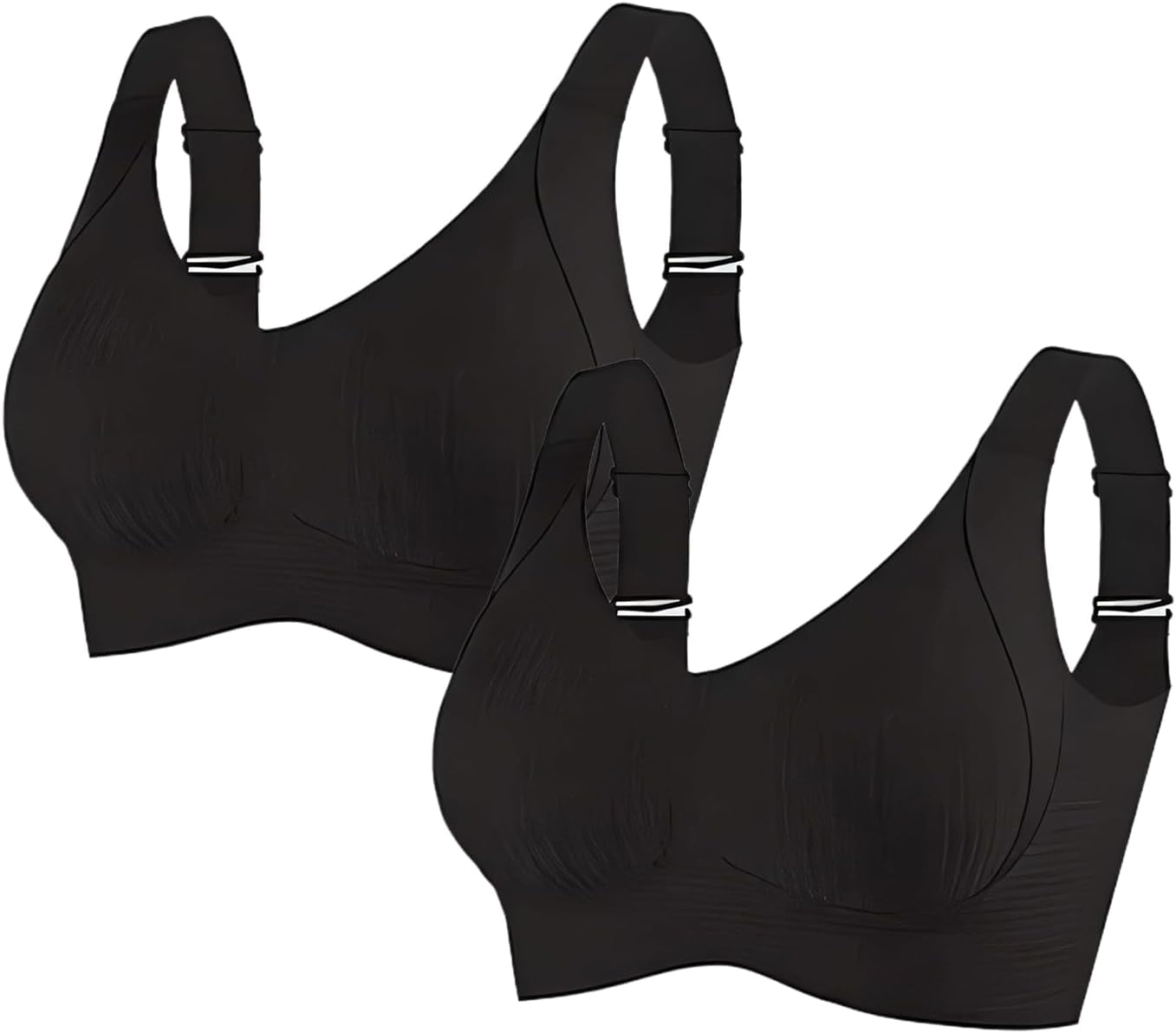 Yifare Invisible Lift Bra, Women's Solid Color Four Rows Adjustable ...