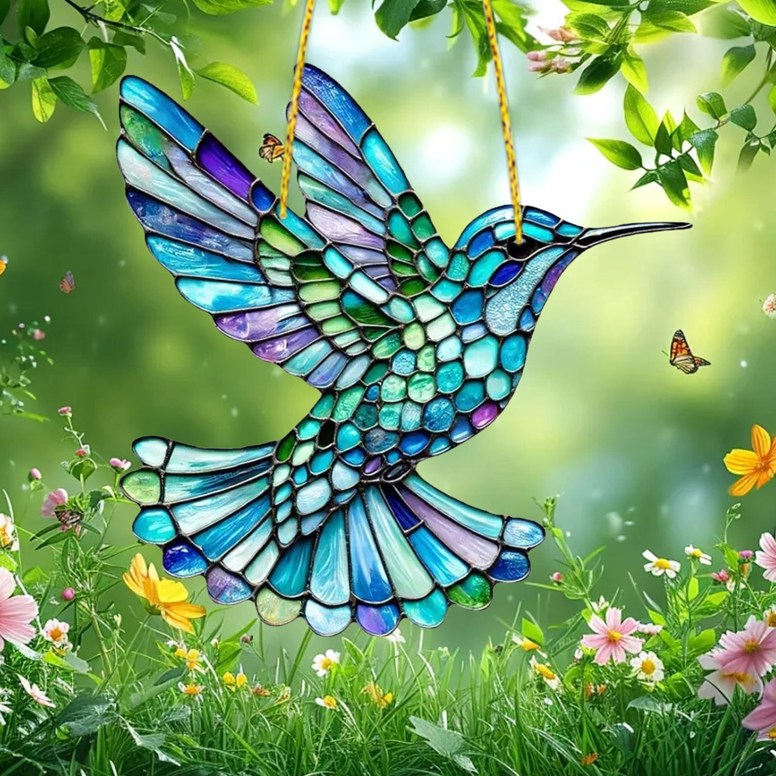 Yifare Spirit Birds Hummingbird Suncatcher for Windows Hanging Cute ...