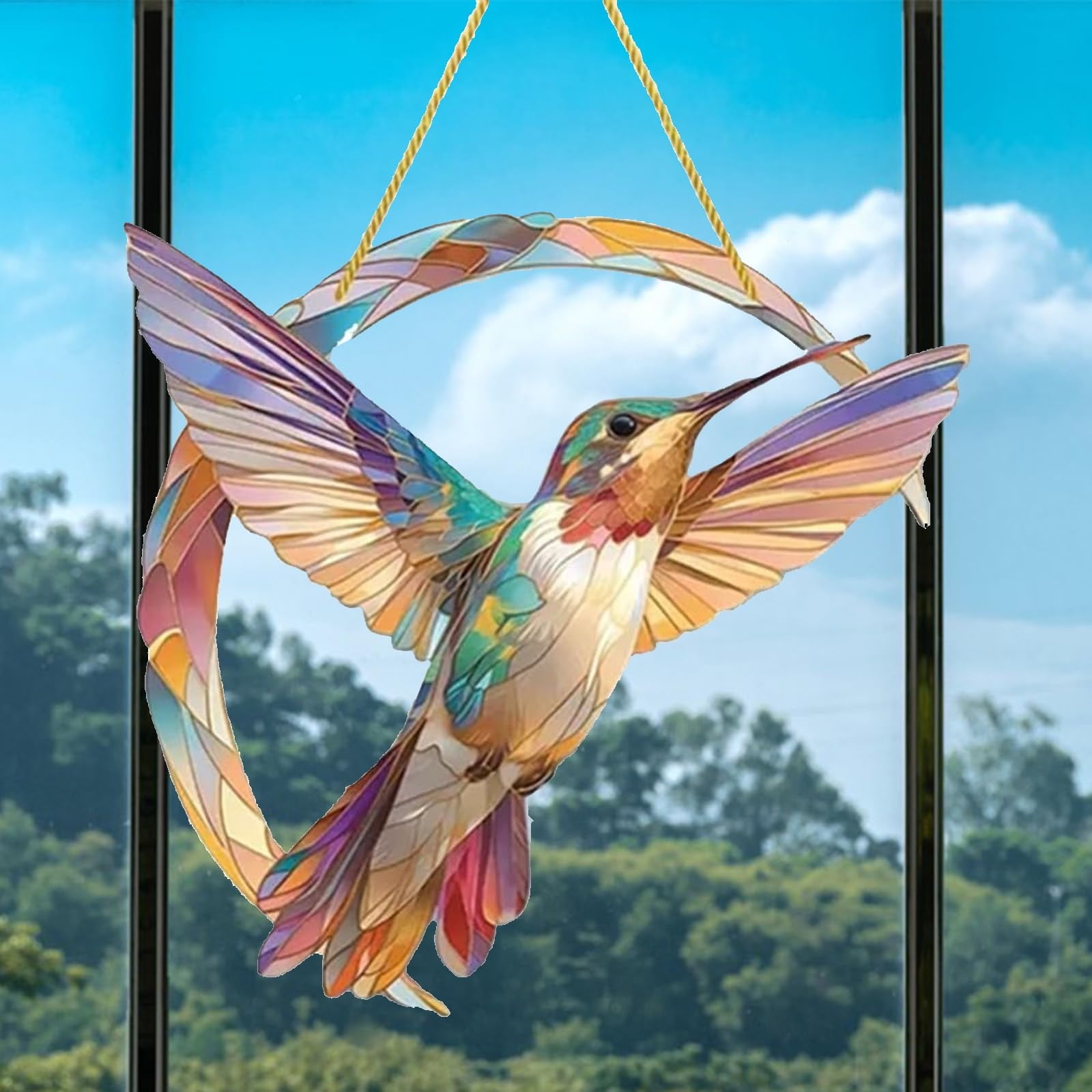 Yifare Spirit Birds Hummingbird Suncatcher for Windows Hanging Cute ...