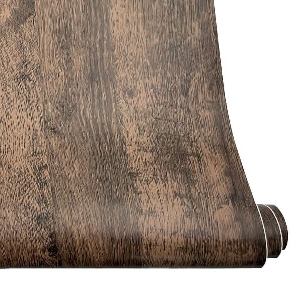 Yifely Retro Brown Wood Grain Shelving Paper Self-Adhesive PVC Shelf ...