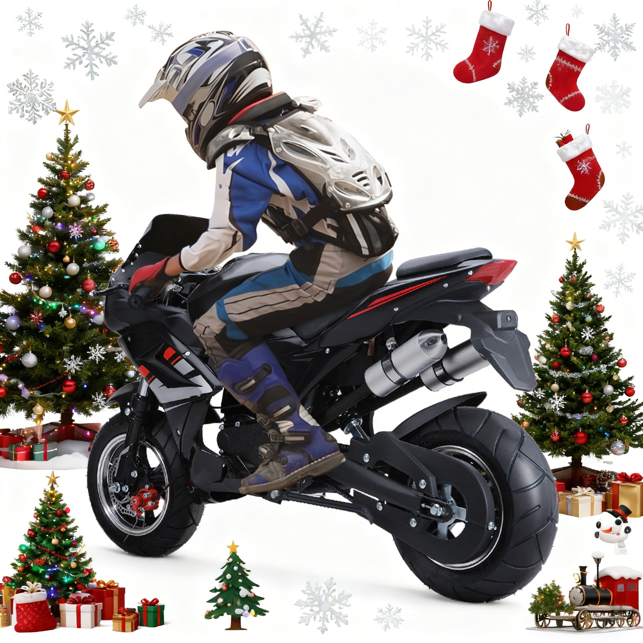 Yifeus 49cc 4-Stroke Pocket Rocket Motorcycle, Mini Motorcycle, Gas ...