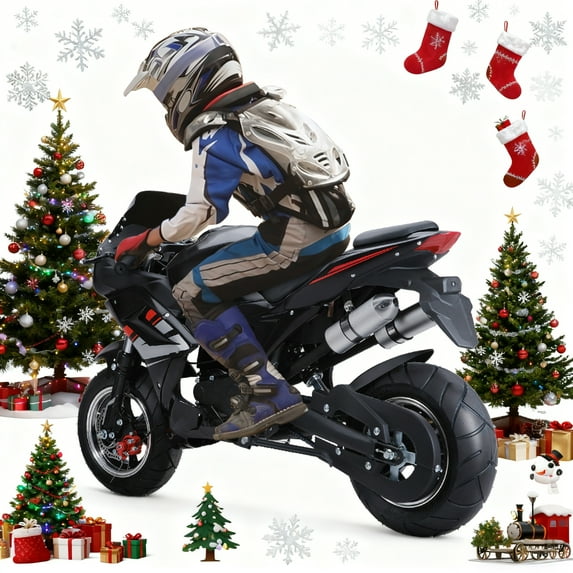 Yifeus 49cc 4-Stroke Pocket Rocket Motorcycle, Mini Motorcycle, Gas ...