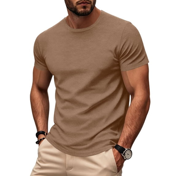 Yifymode Men's Dry Fit Workout Gym Short Sleeve T Shirt Moisture ...