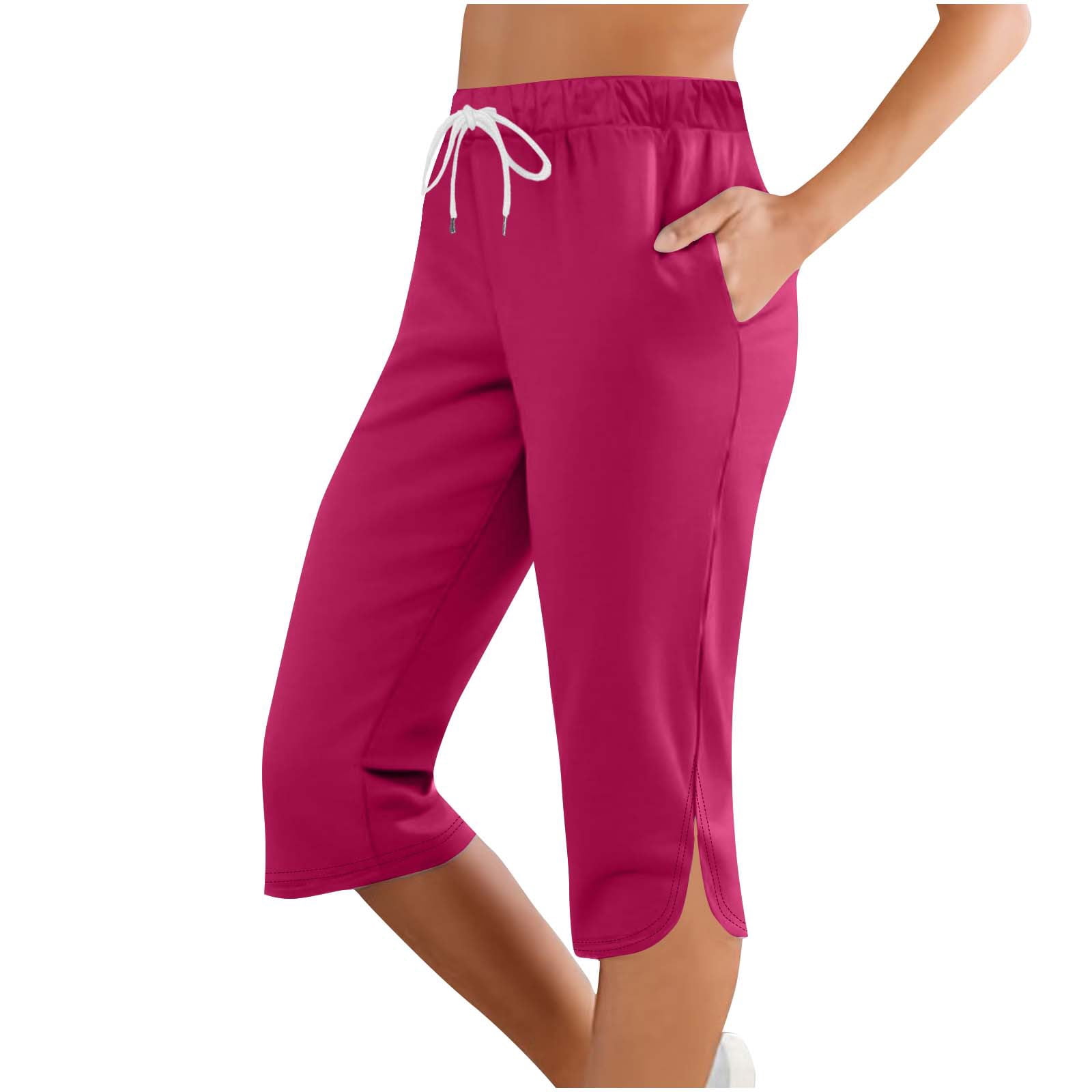 Yifymode Women High Waist Knee Length Bermuda Shorts Loose Baggy Casual ...