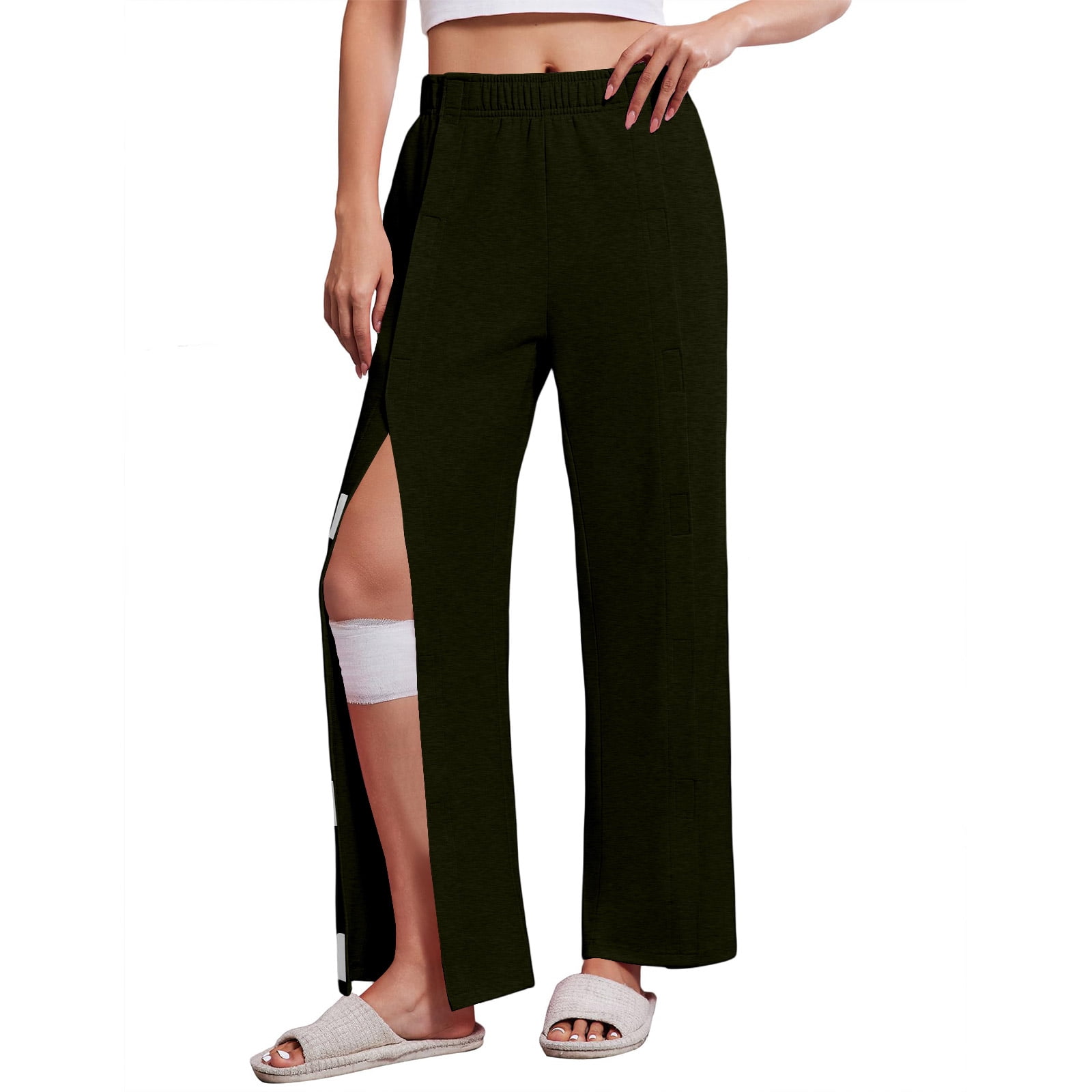 Yifymode Women's Tear Away Pants Easy Access Adaptive Pants Post Hip ...