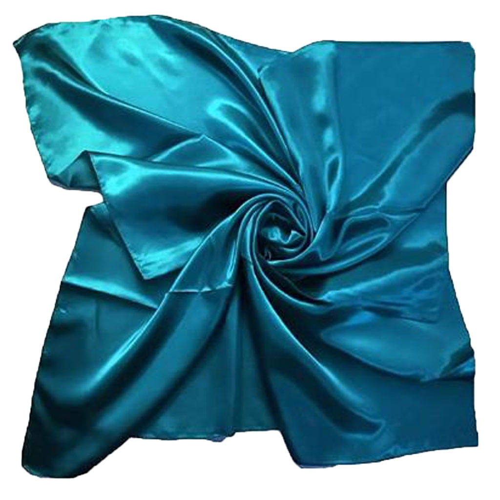 Yigetop E Satin Silk Large 90X90 Cm Square Plain Nautical Head Neck ...