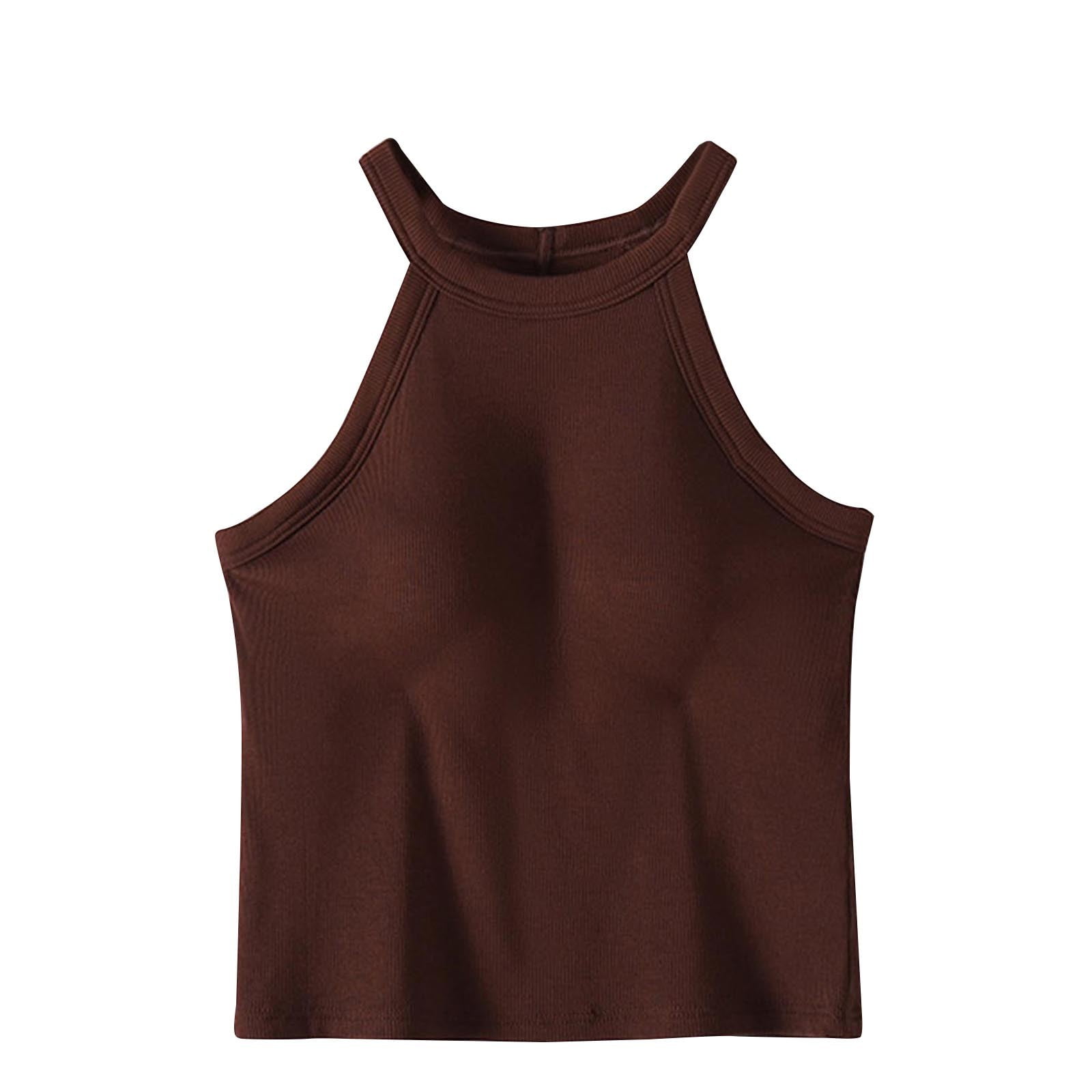 Yigetop Halter Tops for Women! Women's Neck Hanging Vest with in Chest ...